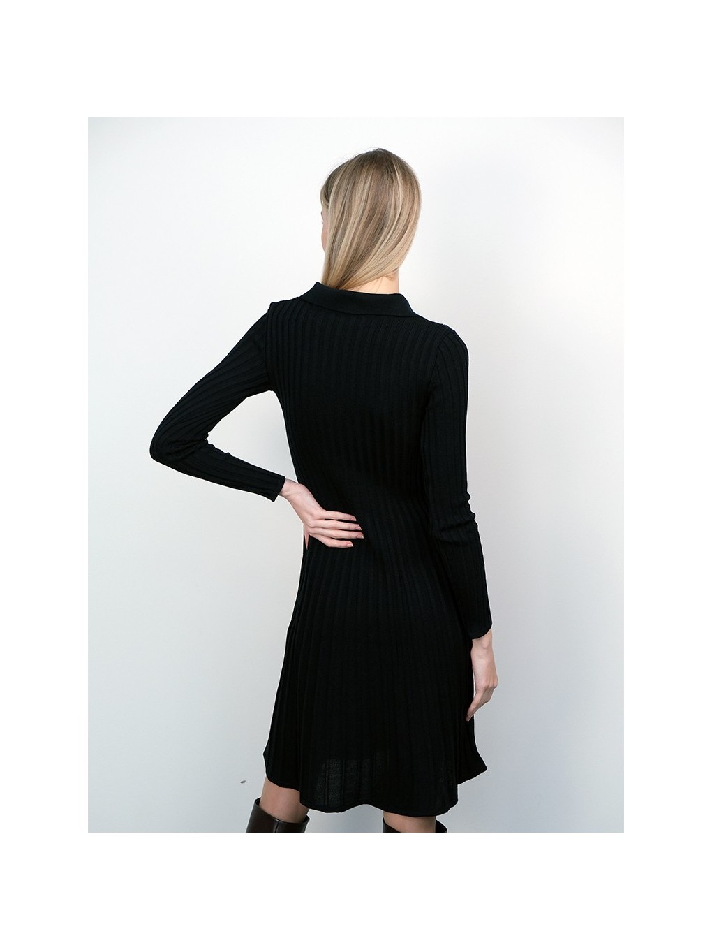 copy of Malyn dark blue merino wool dress